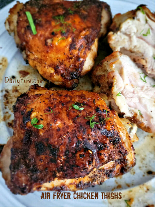 Best Air Fryer Chicken Thighs - Crispy and Juicy - Daily Yum