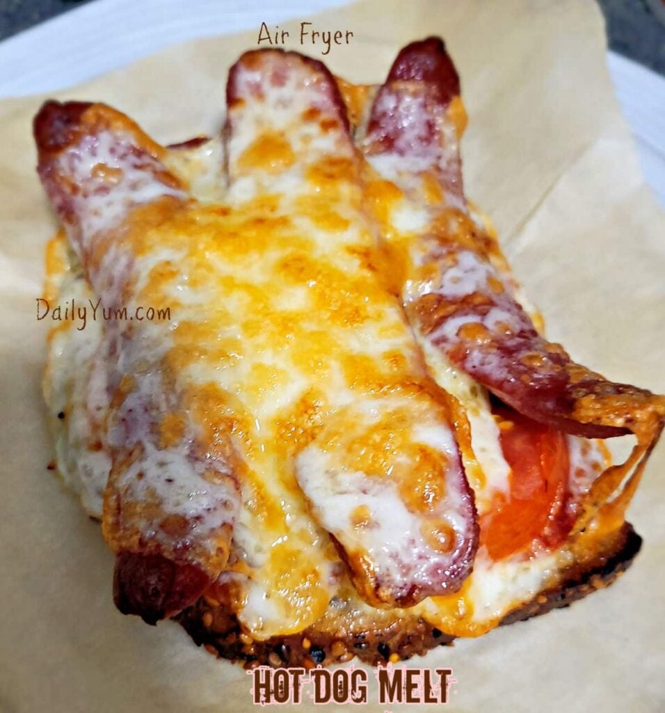 Air Fryer Hot Dog Melt - Daily Yum