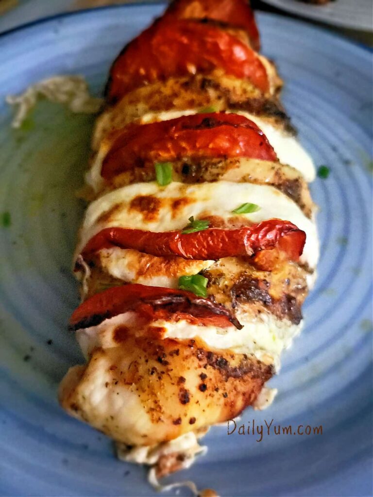 Air Fryer Caprese Chicken - Daily Yum