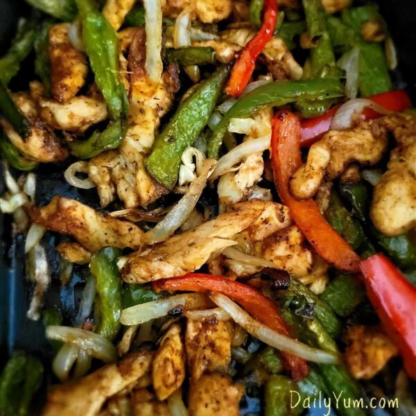 Air Fryer Chicken Fajitas - Daily Yum